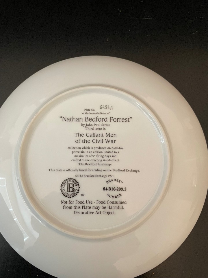 NATHAN BEDFORD FORREST CIVIL WAR PLATE | eBay