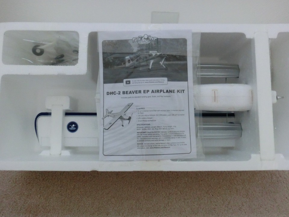 FLITE TEST DHC-2 BEAVER MICRO RC AIRPLANE ARF AIRPLANE PNP FLOATS ...