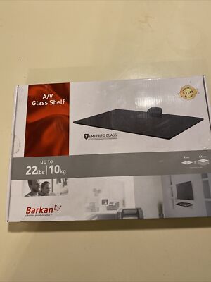 Barkan Universal A/V Glass Shelf 22lbs Holds NEw | eBay