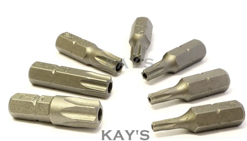 TORX PIN 6 LOBE SECURITY SCREWDRIVER INSERT BITS TX10,15,20,25,27,30,40 ...
