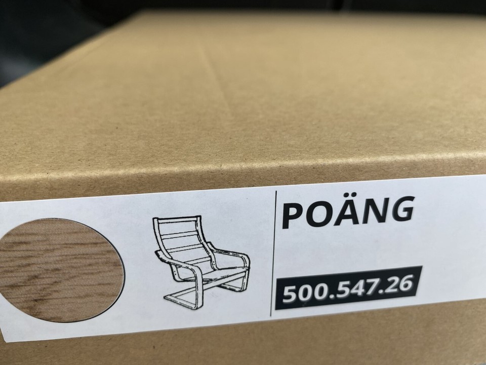 Brand New Ikea POANG Armchair Frame (Only Frame), oak veneer, 500.547. ...