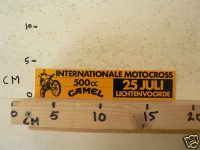 STICKER,DECAL LICHTENVOORDE INT. MOTOCROSS 500 CC CAMEL 25 JULI MC ...