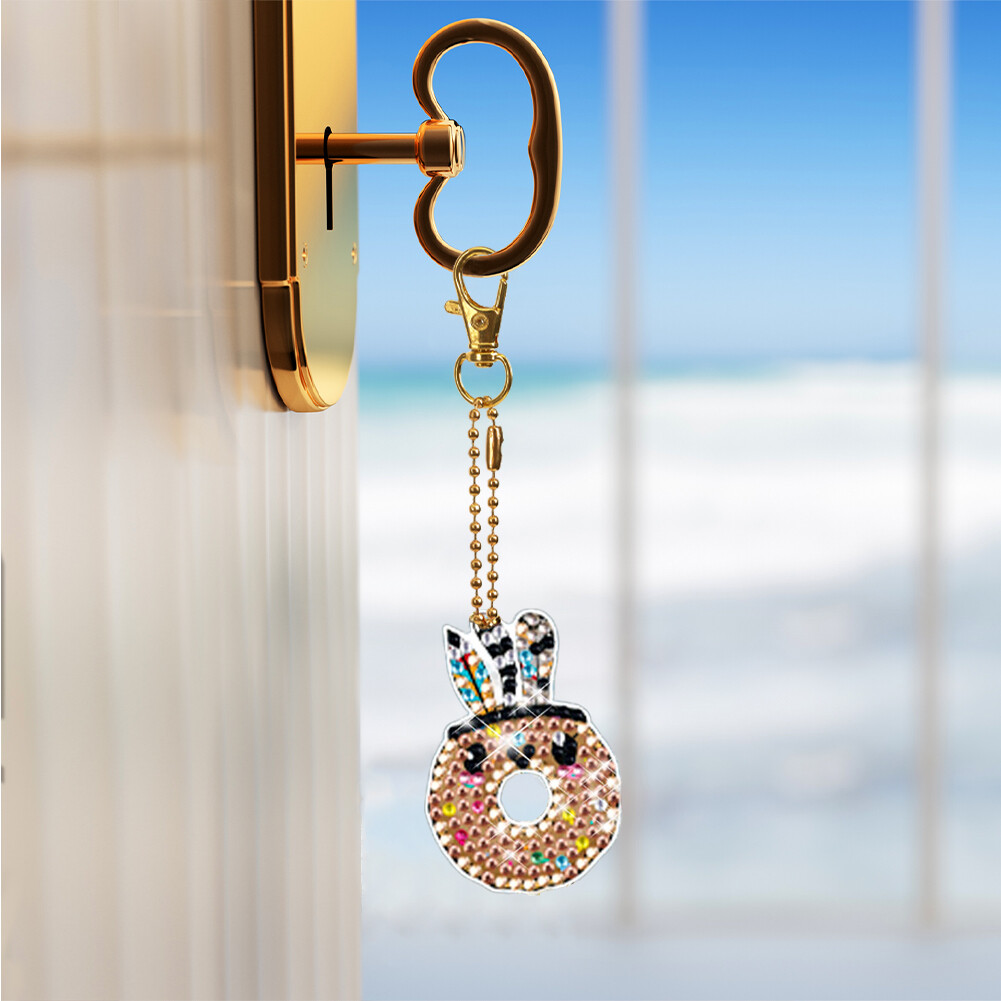 6pcs Diamond Art Key Rings Hanging Ornaments 5D Cartoon DIY Gifts ...