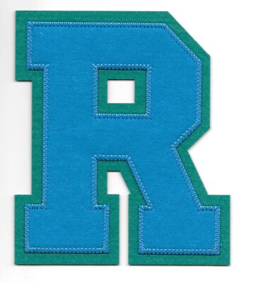 Teal Varsity Letter R