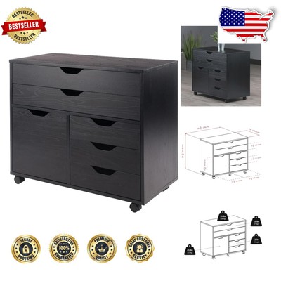 Elegant Halifax 3-Section Mobile Organizer: 1 Door and 5 Drawers for ...