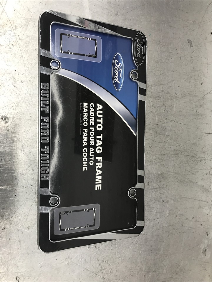 FORD Officially Licensed BUILT FORD TOUGH License Plate Frame Metal ...