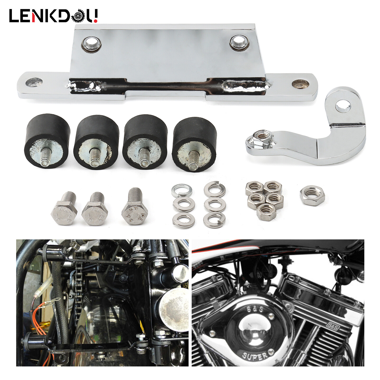 Oil Tank Steel Bracket Mount Kit For Harley Softail FXST Heritage FLST ...