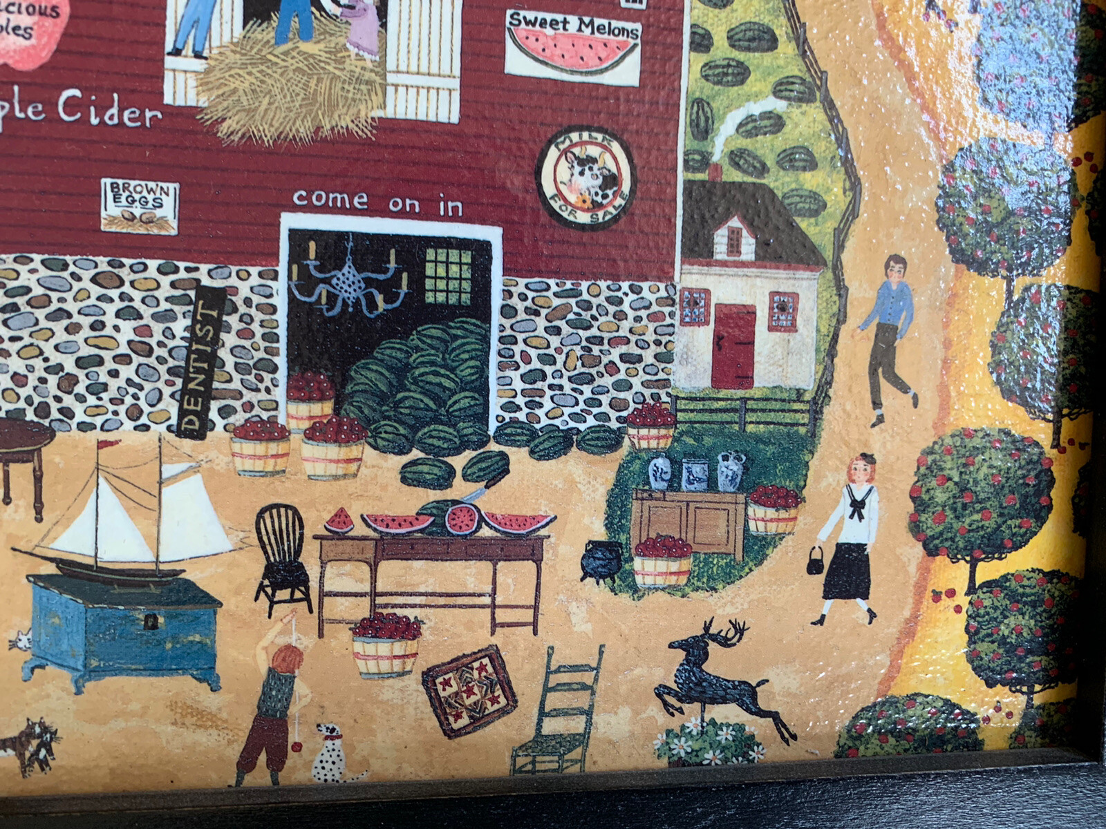 Sandi Wickersham Resnick Print On Canvas “Green Valley Farm Stand” | eBay