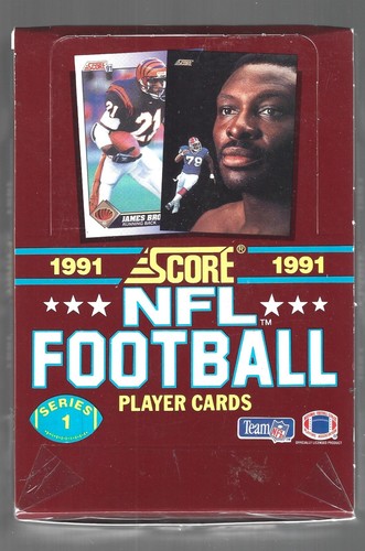 1991 Score NFL Series 1 Football Full Box Of 36 Sealed Packs Excellent ...