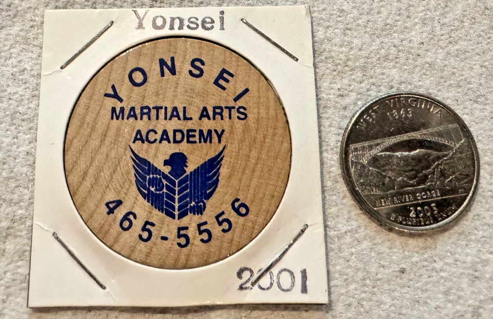 Yonsei Martial Arts Academy -2001 - Mardi Gras Doubloon #2682 - Wooden ...
