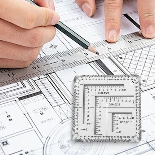 Coordinate Ruler Geographical Learning Aid Clear Scale Lightweight ...