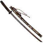 WWII Japanese Military Sword Katana Sharp Blade Bronze Sheath Carved ...