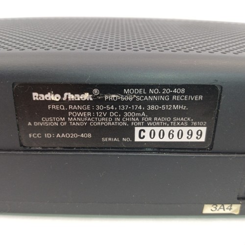 Radio Shack PRO-508 Programmable 20 Channel VHF UHF WX Scanner | eBay