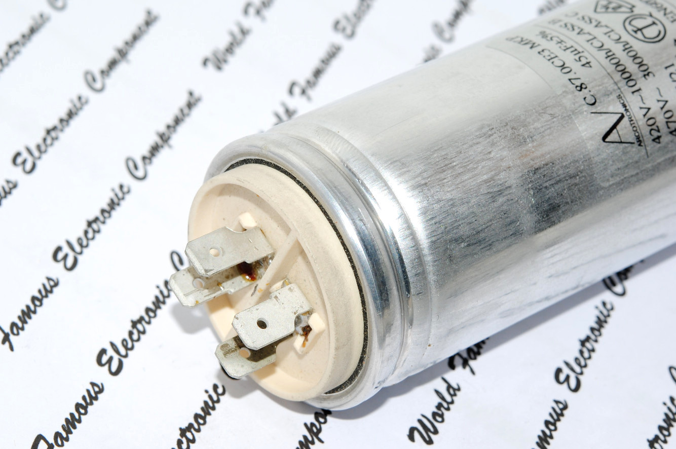 1pcs - ARCOTRONICS 45uF 420V(CLASS B) 470V(CLASS C) Capacitor - C.87 ...
