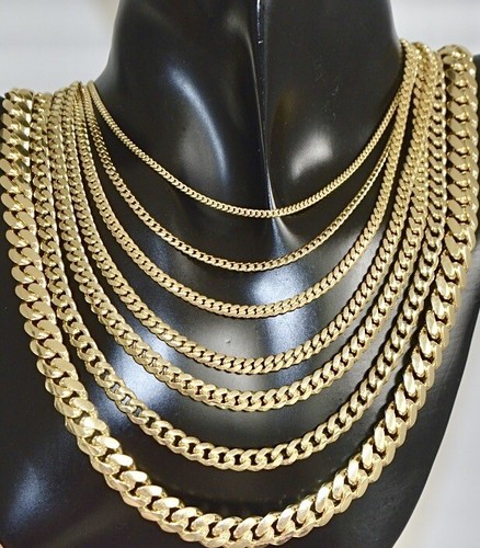 Solid Miami Cuban, 14k Solid Cuban, Real Gold Chain, 3mm 22 inches | eBay
