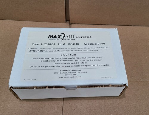 New Maxair CAPR systems Helmet set, Assembly, filter, Battery & charger ...