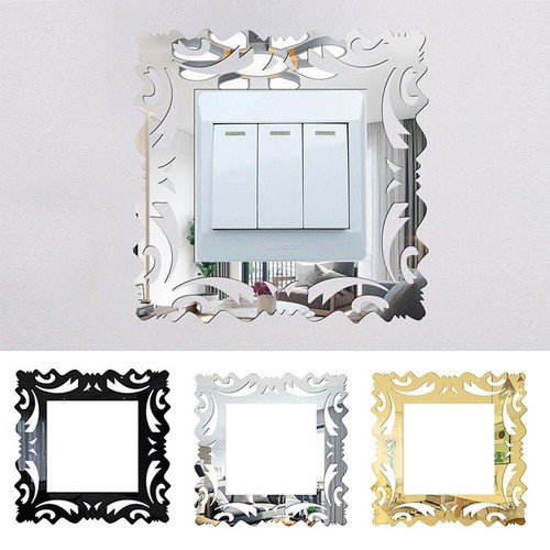 4Pcs Mirror Switch Sticker Acrylic Switch Frame Decor Switch Decals ...