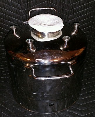 15L / 4 Gal. APC 4 Port Pressure Vessel T-316L Pharmaceutical Grade ...