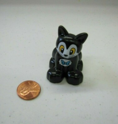 New Lego Duplo BLACK CAT PET w/ Wide Yellow Eyes Whiskers for Minnie ...