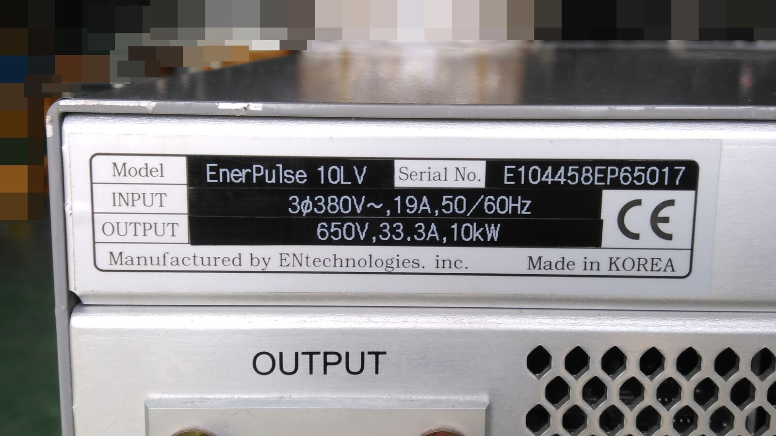 [Used] Entechnologies / EnerPulse 10LV / DC&PULSE Power Supp,Roll Line ...
