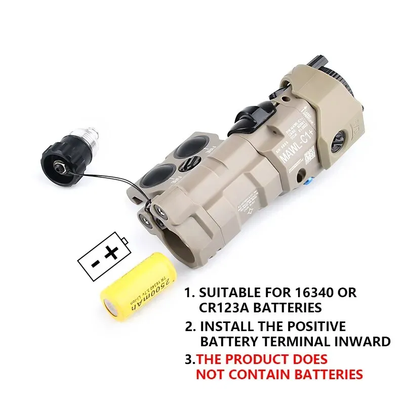 WADSN MAWL C1+ Laser Red Green IR Laser Sight White LED Strobe ...