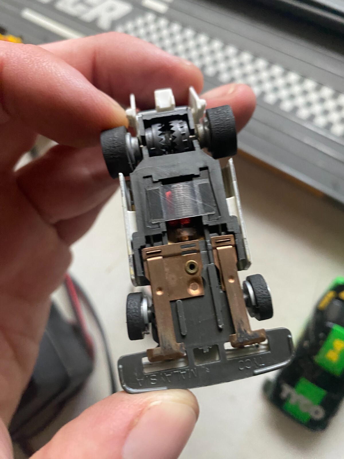 1992 Tyco TCR Slotless HO Race Car Set Complete with 3 Cars Track ...