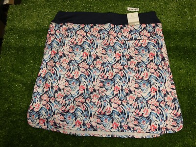 Kate Lord Womens Floral CC Logo Golf Skort White/Navy/Pink Medium | eBay