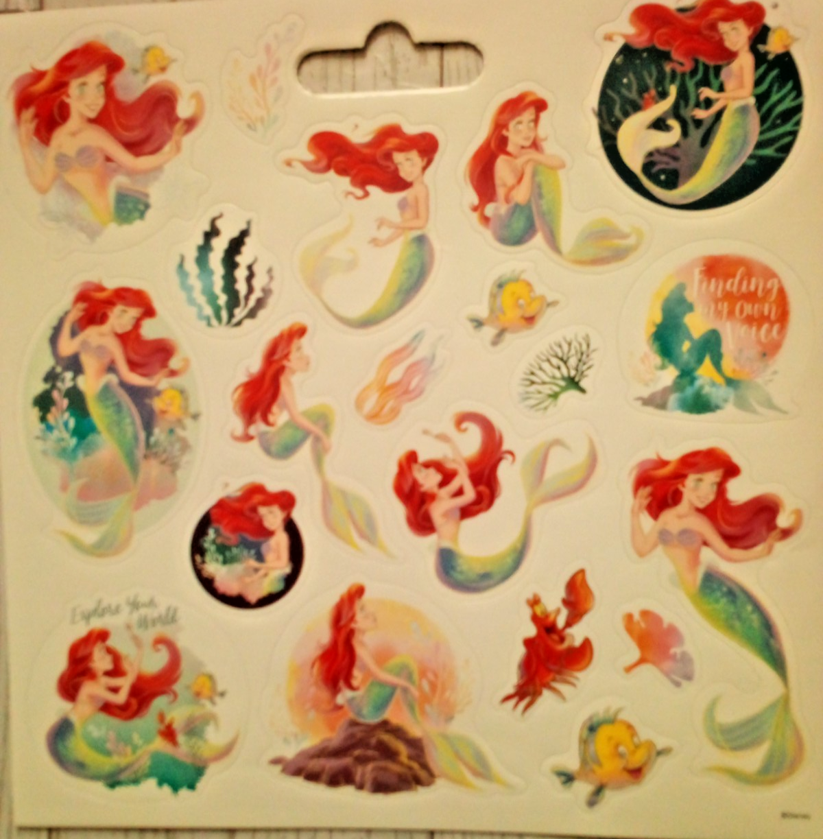 Disney Princess Sticker Sheet Sandylion Ariel The Little Mermaid ...