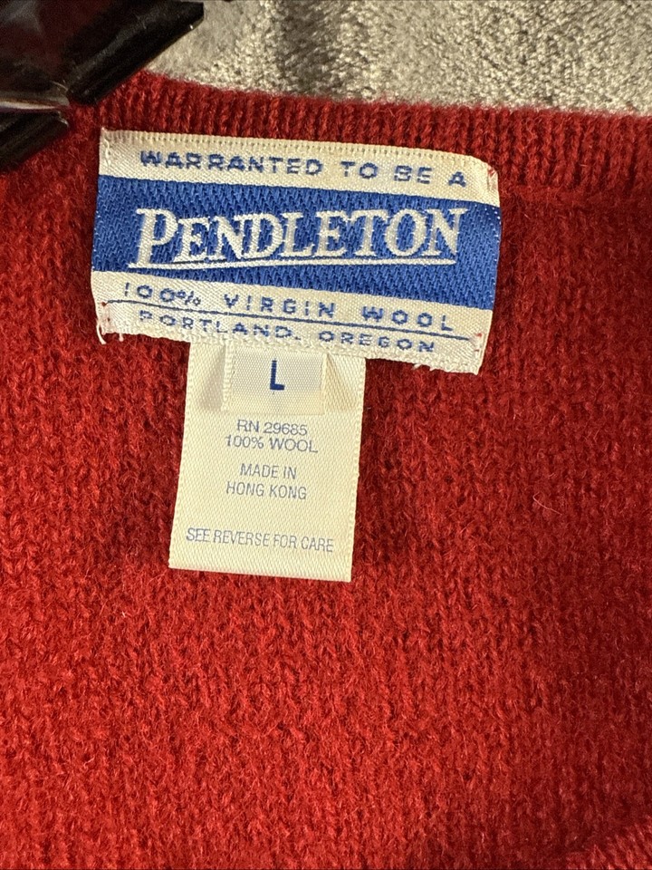 Vintage Pendleton Womens Pure Wool Cardigan Size Large Virgin Wool ...