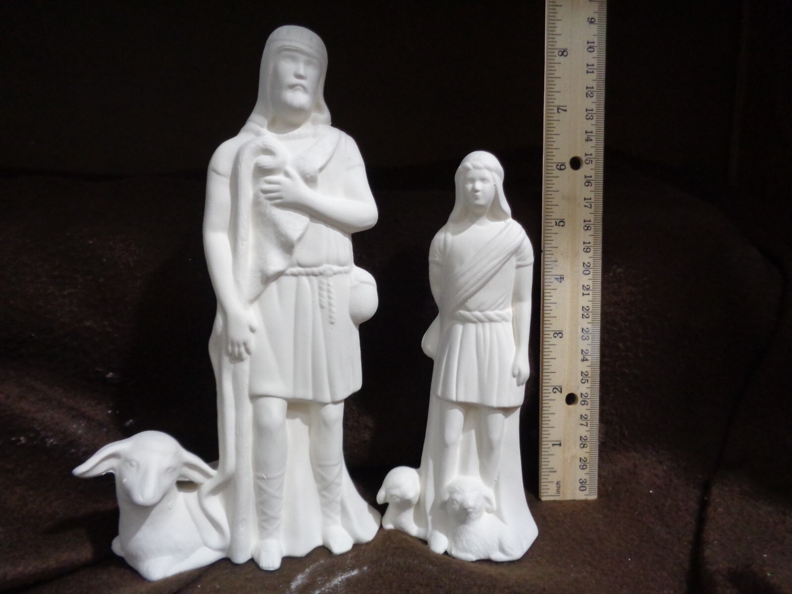 C644 - Ceramic Bisque 18 Piece Large Riverview Nativity Set - Ready to ...