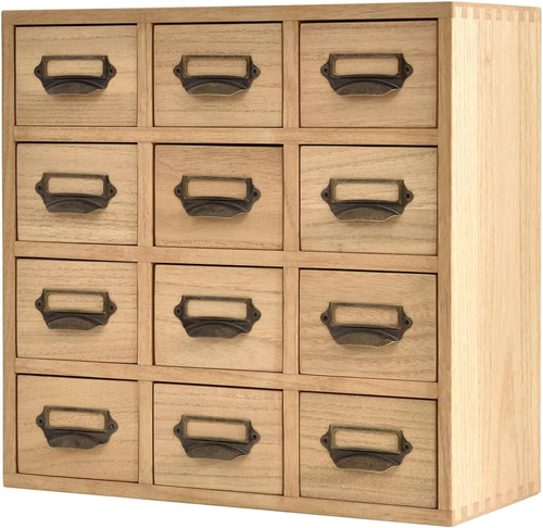 Wood Drawer Organizer Desktop Storage Cabinet Box Drawers for Home ...