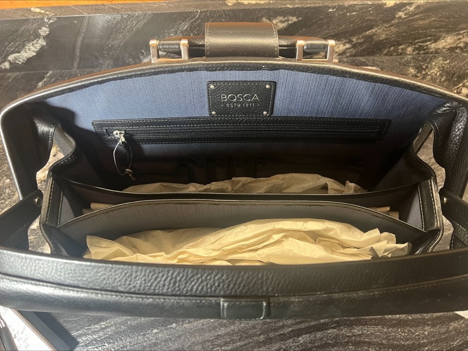 Awesome Bosca Old Leather Partners Briefcase - Black NEW!! | eBay