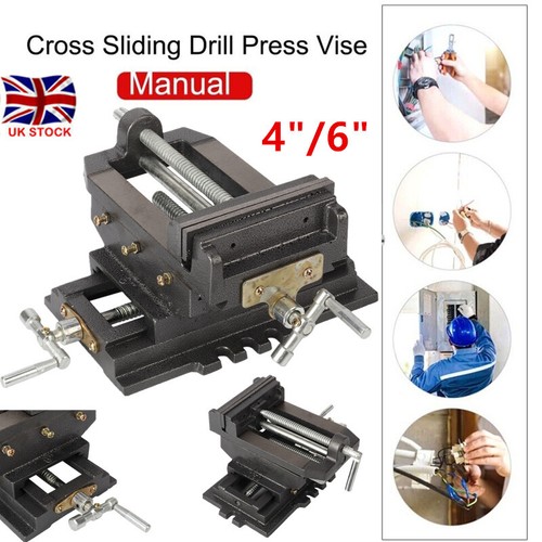 Cross Machine Vise for Pillar Drill Press / Hand Clamp Cast Iron Vice ...