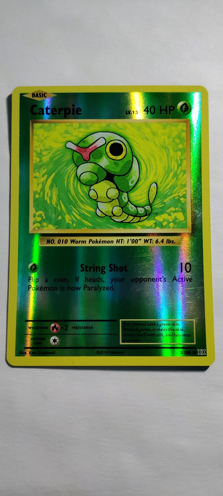 Caterpie 3/108 Reverse Holo XY Evolutions Pokemon Card NM/LP 2016 | eBay
