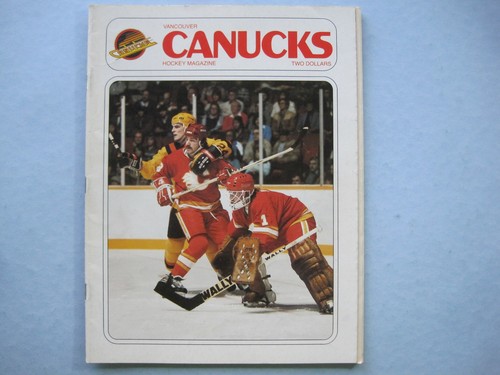 1981/82 VANCOUVER CANUCKS VS CALGARY FLAMES NHL PROGRAM PAT RIGGIN PAUL ...