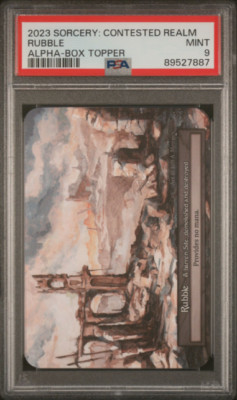 2023 SORCERY: CONTESTED REALM ALPHA RUBBLE BOX TOPPER - PSA 9 | eBay