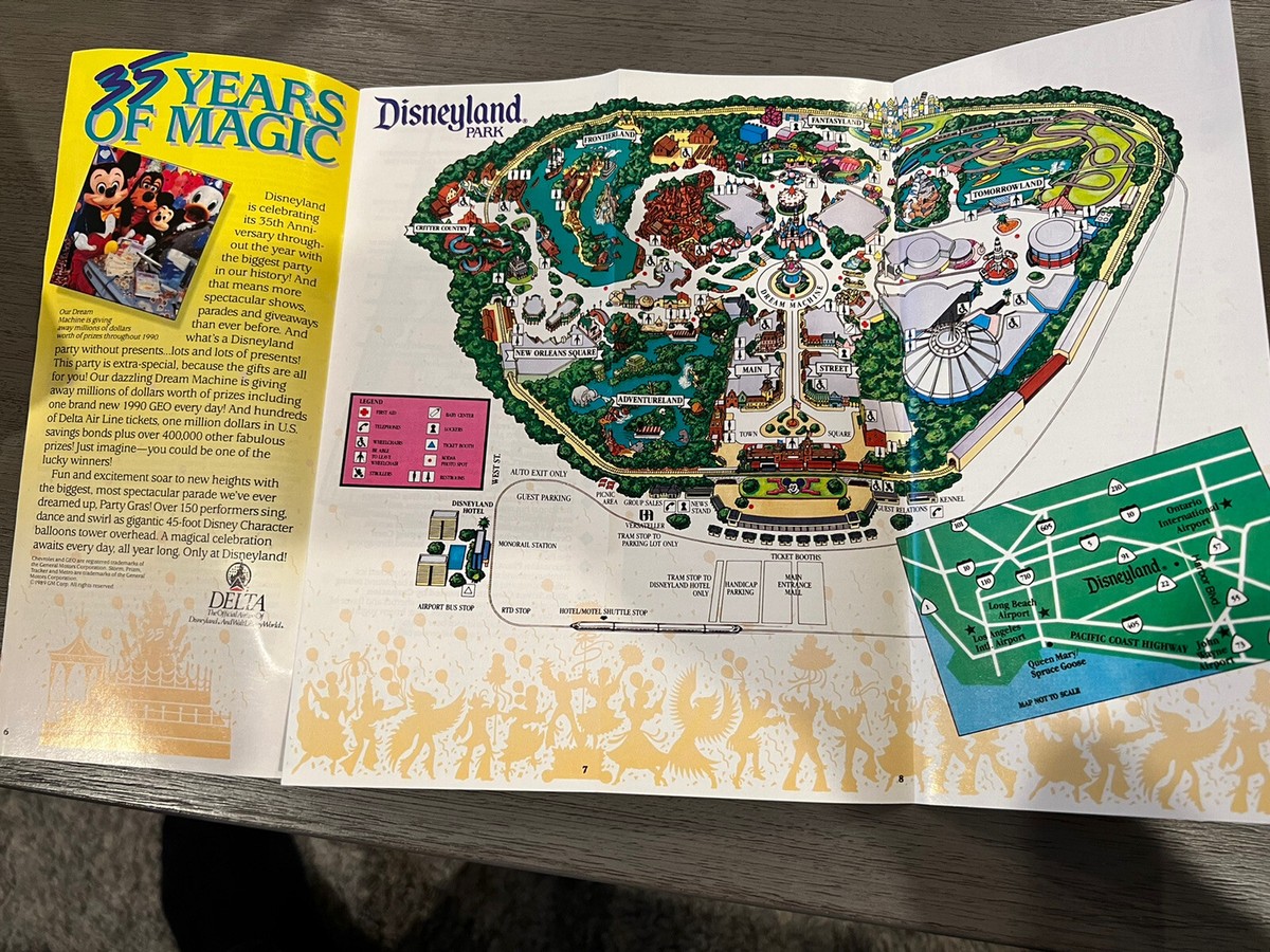 Disneyland 1990 Map