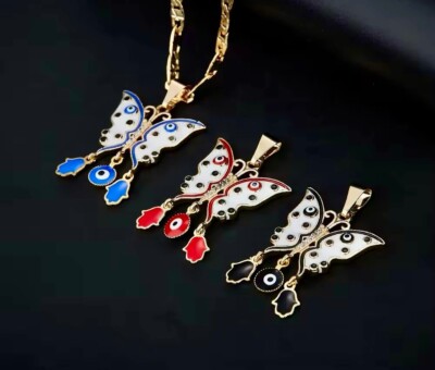 butterfly evil eye pendant | eBay