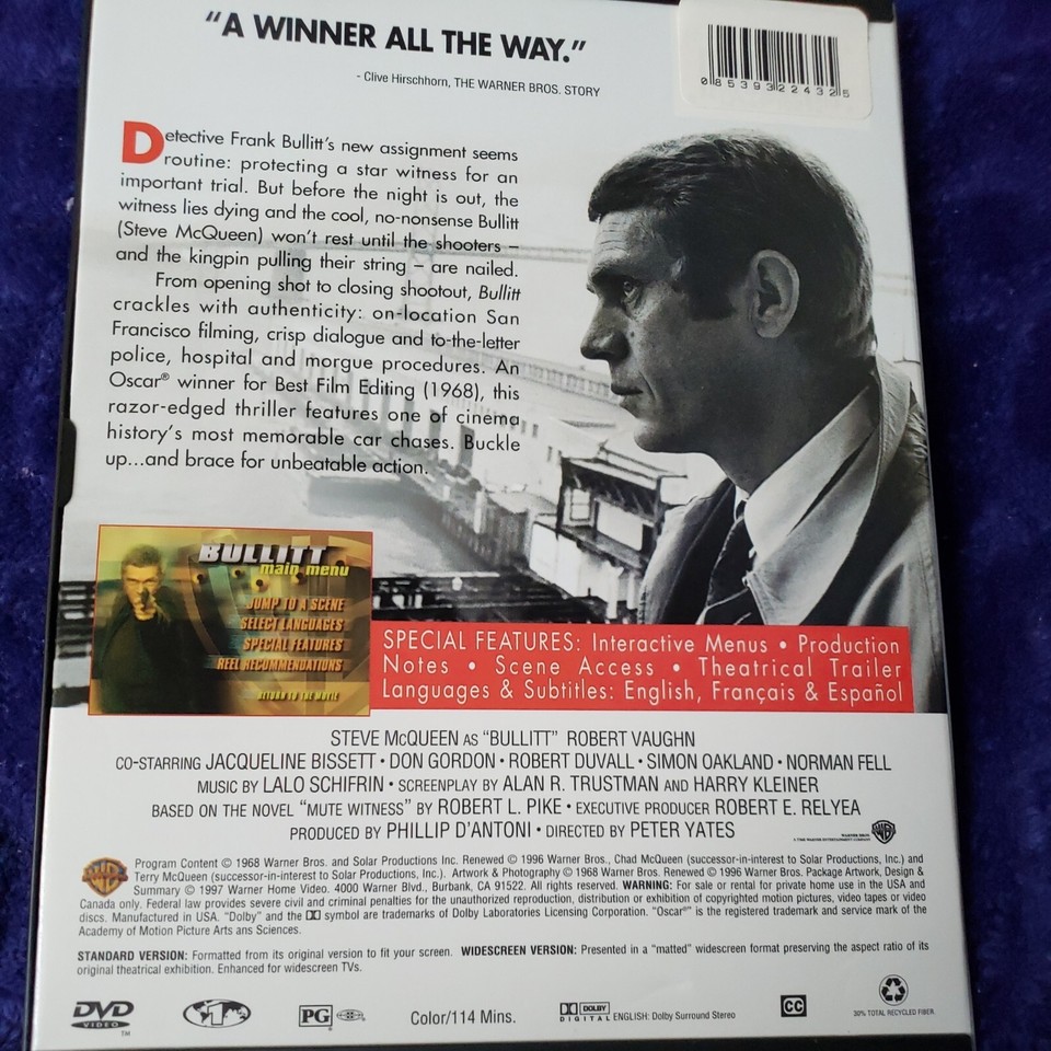Bullitt (DVD, 1997) 12569102927| eBay