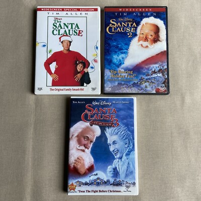 The Santa Clause 1 2 & 3 (DVD Set 1994 Trilogy) Tim Allen Christmas ...