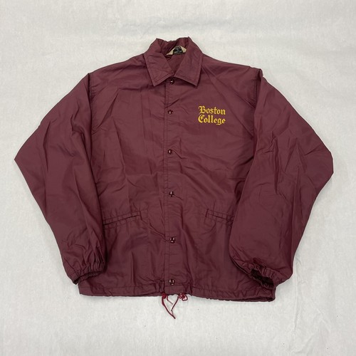 Vintage Boston College Coach Jacket Medium Windbreaker Maroon West Wind ...