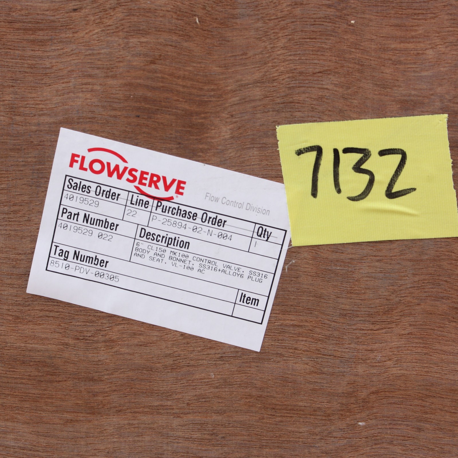 FLOWSERVE VALTEK Mark 100 DN150 6" CL150 Stainless Steel Control globe ...