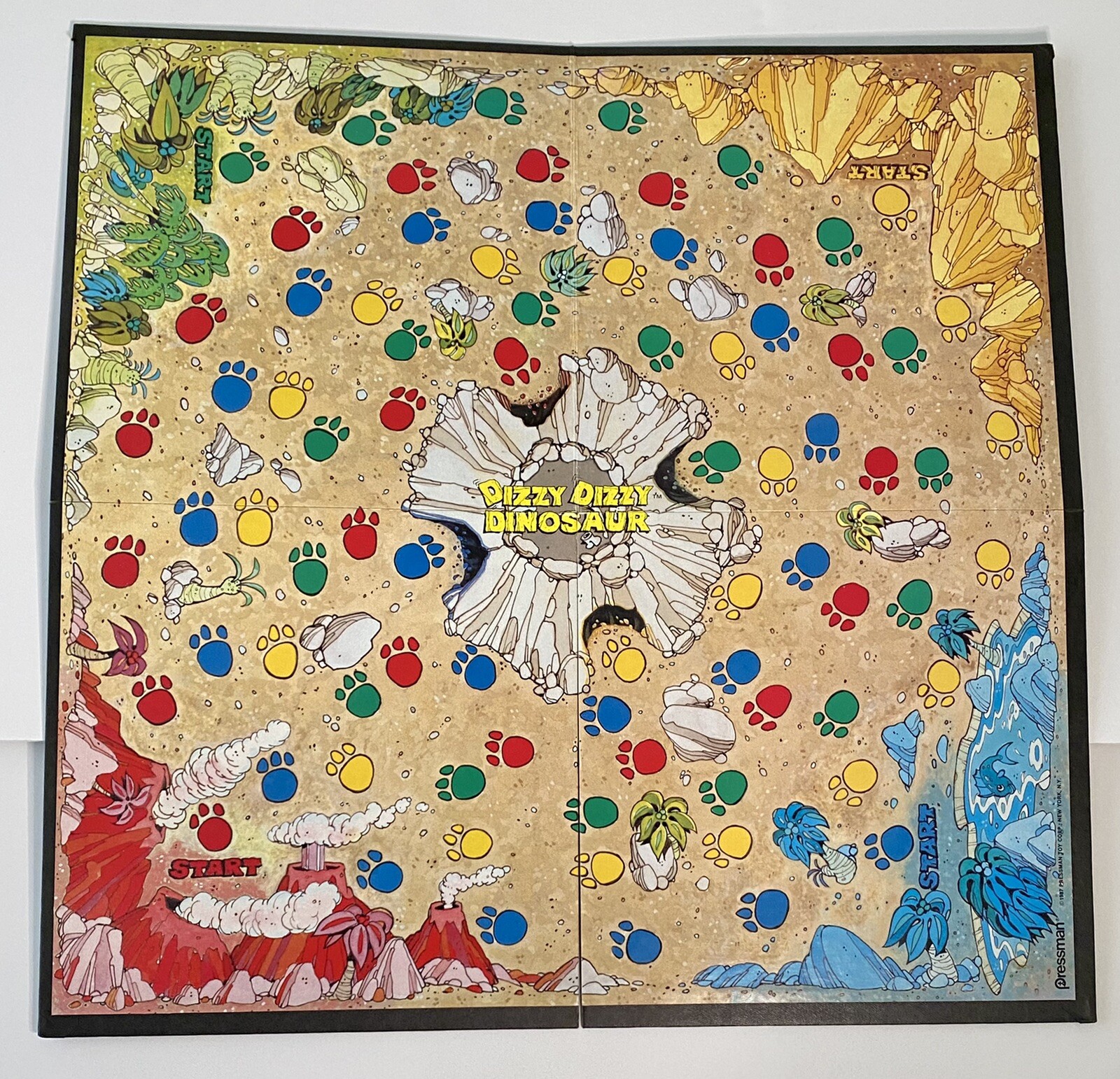 1987 DIZZY DIZZY DINOSAUR Pressman Board Game #9100 Replacement BOARD ...
