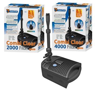 Superfish Combi Clear 2000 4000 All in One Pond Filter Pump UVC ...