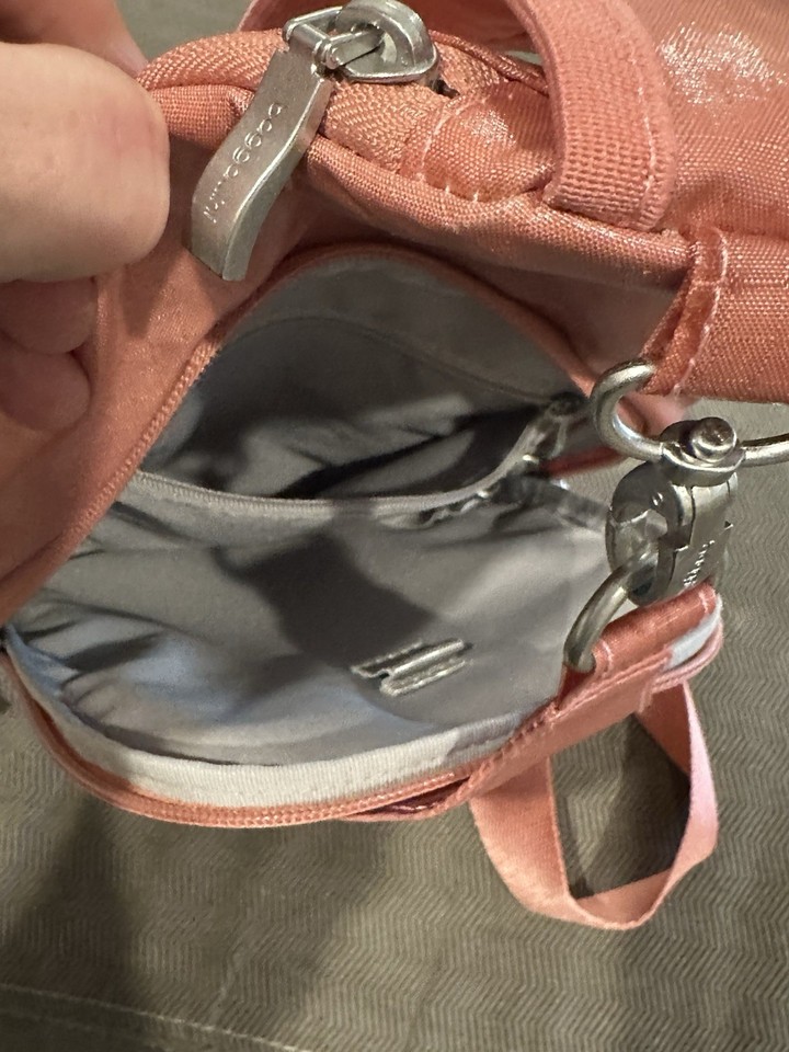 Baggallini Central Park Pink Shiny Sling Bag - Sample - NWOT | eBay