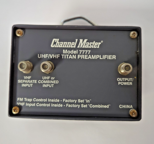 CHANNEL MASTER MODEL 7777 UHF/VHF TITAN PREAMPLIFIER | eBay