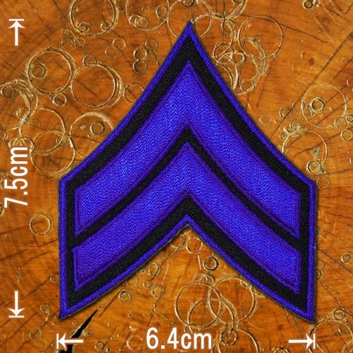 Embroidery Iron Patch Rank Insignia Corporal Blue Black Army Us ...