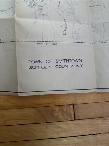 Suffolk County War Council Town Of Smithtown Map - Includes ...