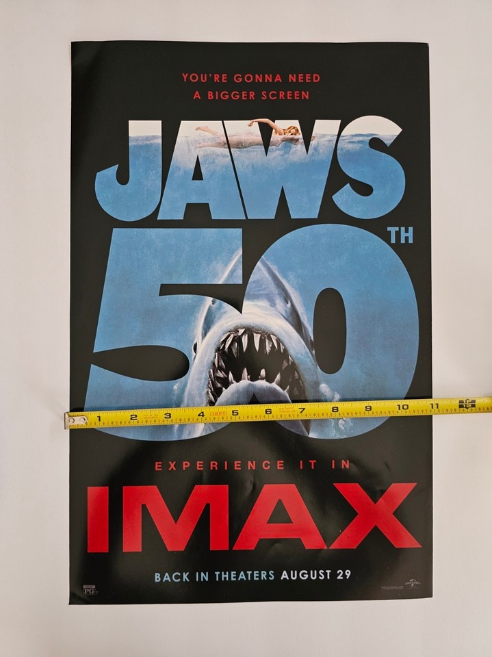 JAWS 50th Anniversary 11x17" (2025) AMC REGAL IMAX Limited Edition ...