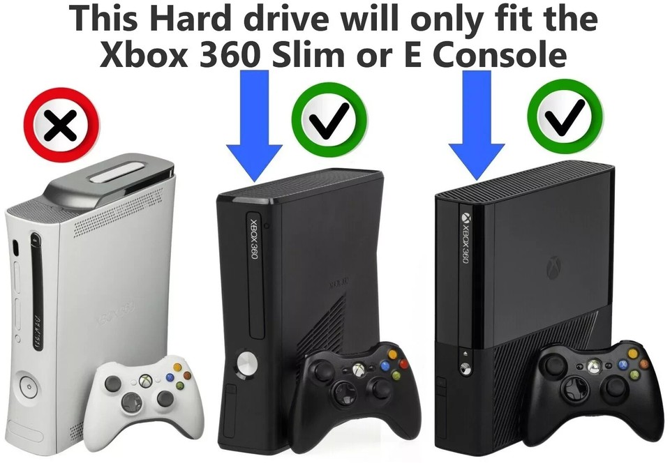 320GB / 500GB - Xbox 360 Hard Drive for Slim & E Microsoft Xbox 360 ...